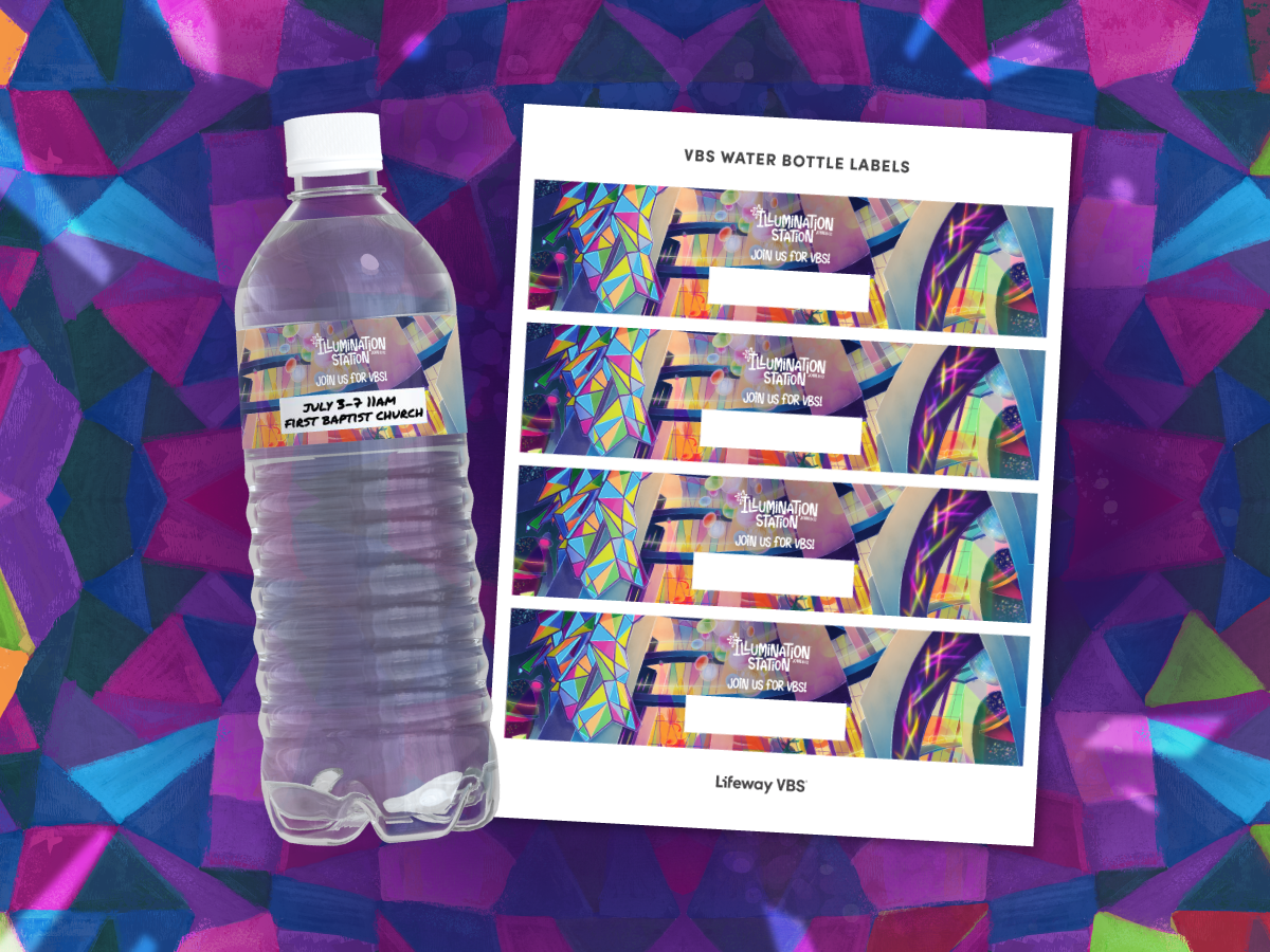 Illumination Station VBS Water Bottle Labels